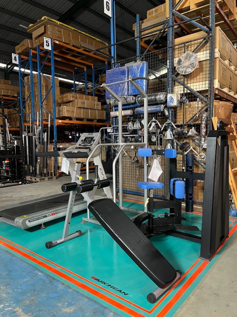 Combo Treadmill Abdominal Bench Gym Equipment Fitness Cardio Exercise ...