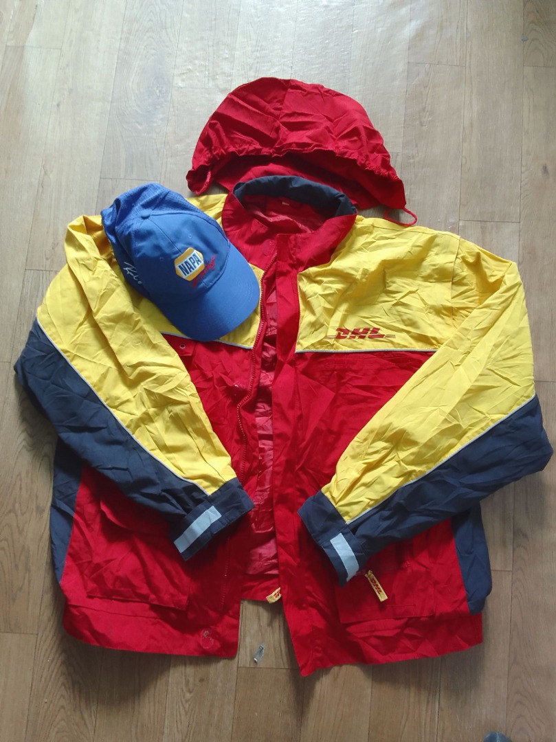 DHL Jacket and NAPA Racing Cap, Men's Fashion, Coats, Jackets and ...