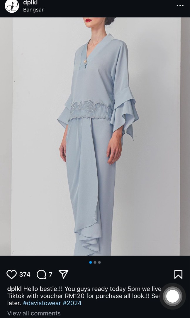 Dplkl Azalea Kurung, Women's Fashion, Muslimah Fashion, Baju Kurung ...