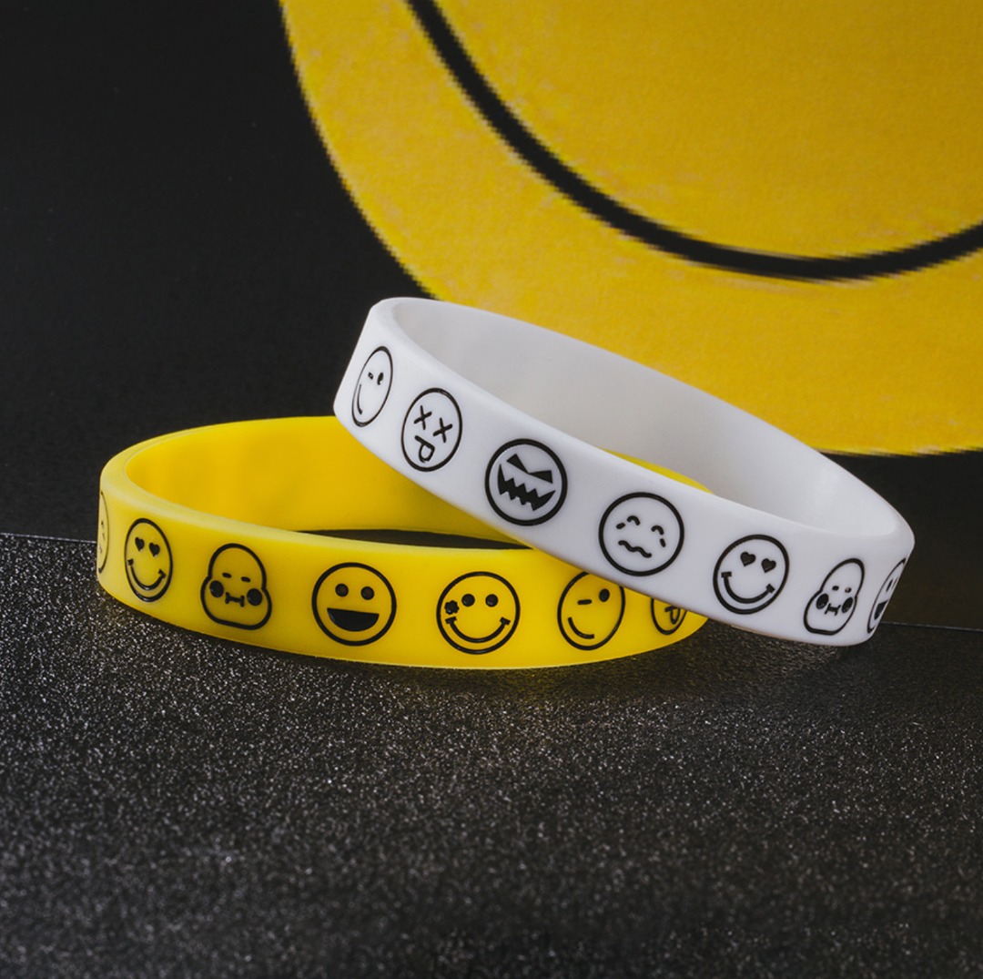 Emoji Face Silicone Rubber Bracelet Emoji Wristband Emoji Rubber ...