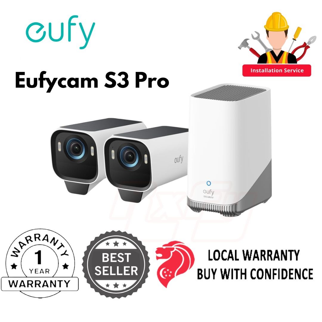 eufy eufyCam S3 Pro, Solar Camera Outdoor Wireless, MaxColor Night ...