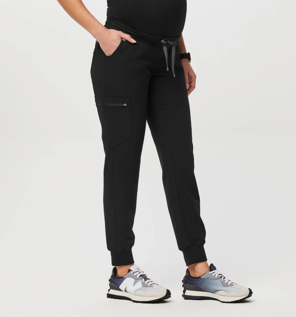 FIGS Zamora Maternity Jogger Scrub Pants Black, Women's Fashion ...