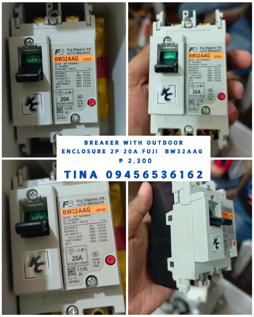 Fuji Breaker with Outdoor Enclosure 2P 20A BW32AAG, Commercial ...