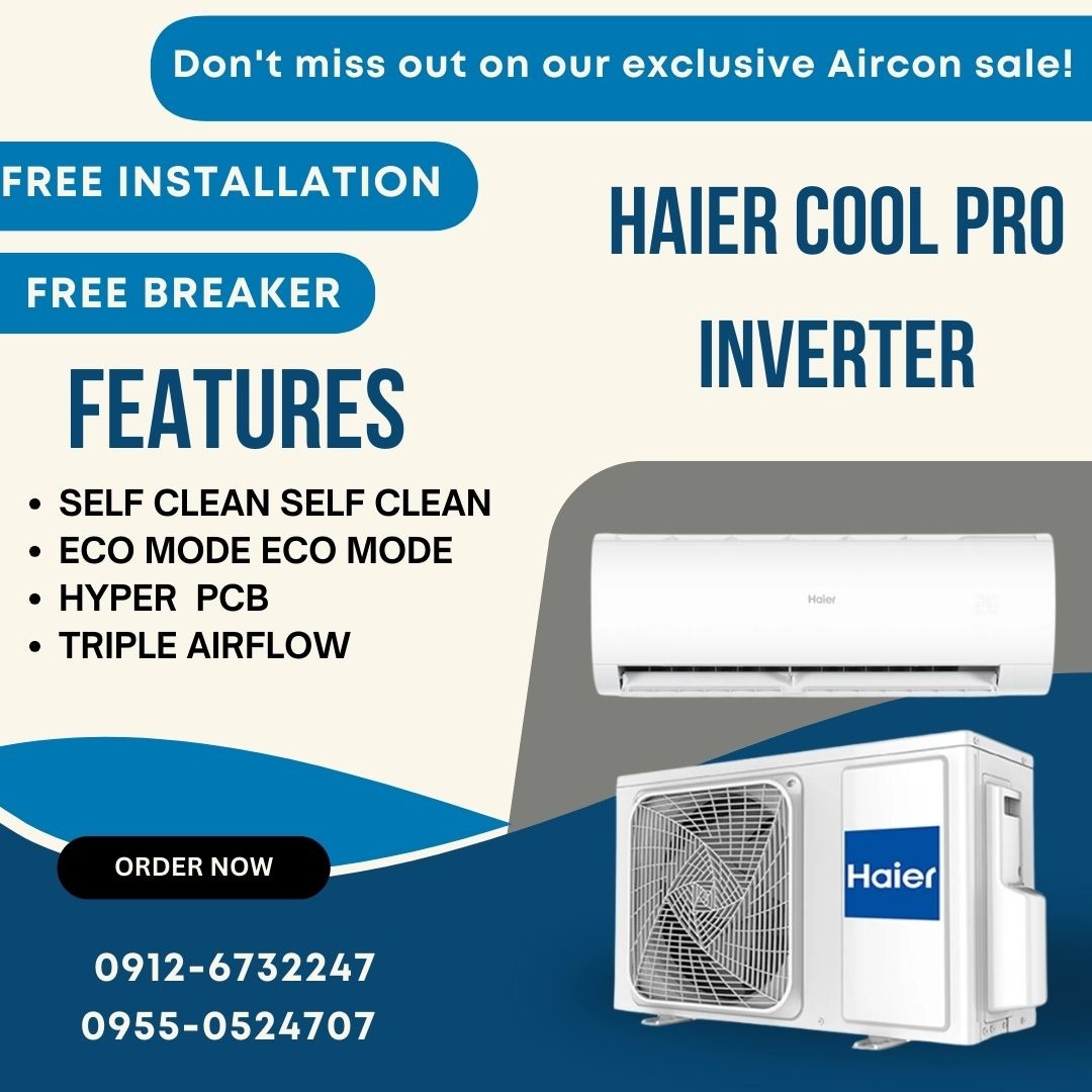 HAIER SPLIT TYPE AIRCON FREE INSTALLATION, TV & Home Appliances, Air ...