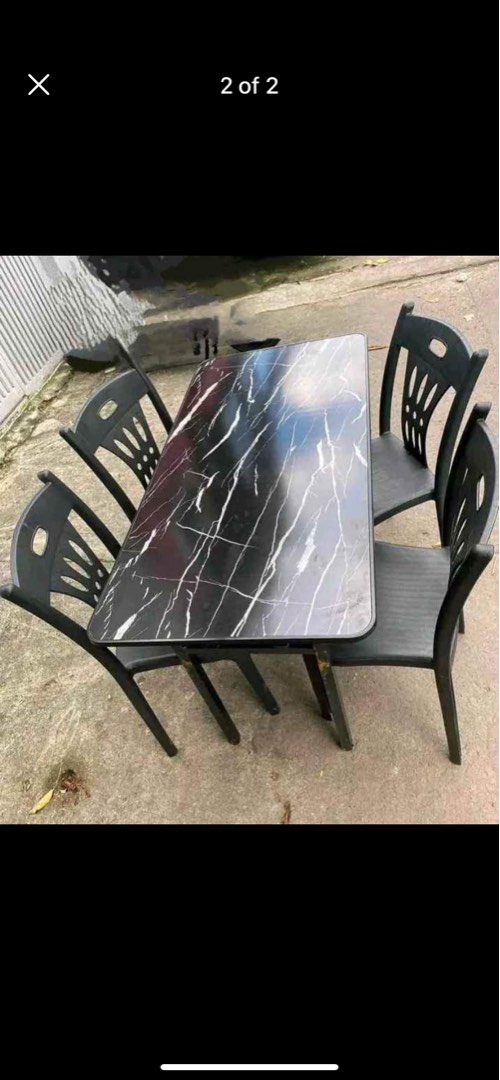 Hampas chairs and foldable table, Furniture & Home Living, Furniture ...