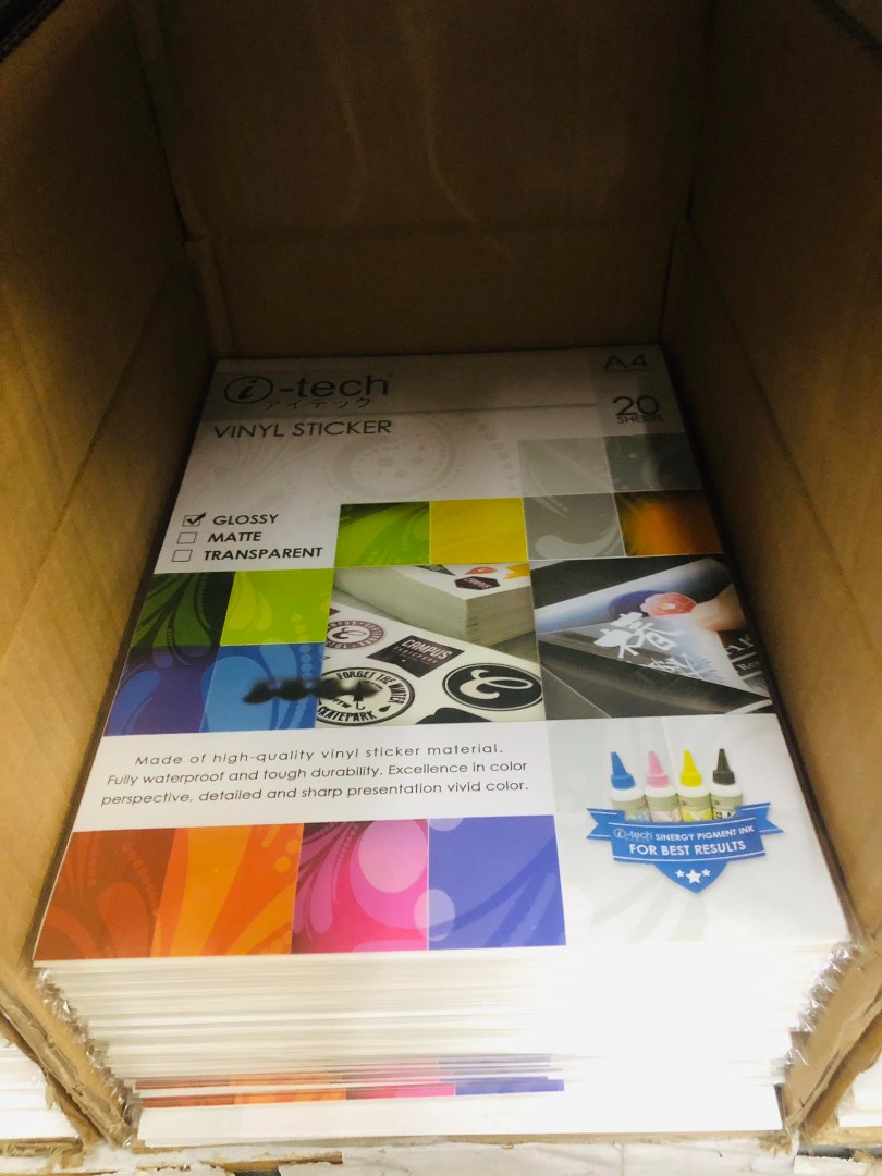 ITECH VINYL STICKER PRINTABLE AND WATERPROOF, Hobbies & Toys ...