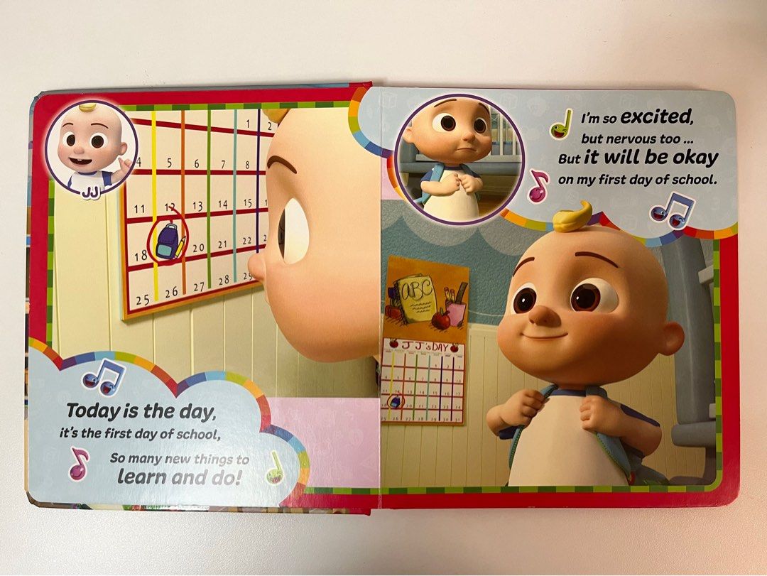 JJ Starts Preschool/ Cocomelon book, 興趣及遊戲, 書本 & 文具, 小朋友書 - Carousell
