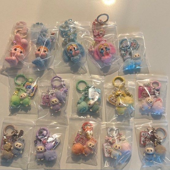 Labubu mini keychains, Hobbies & Toys, Toys & Games on Carousell