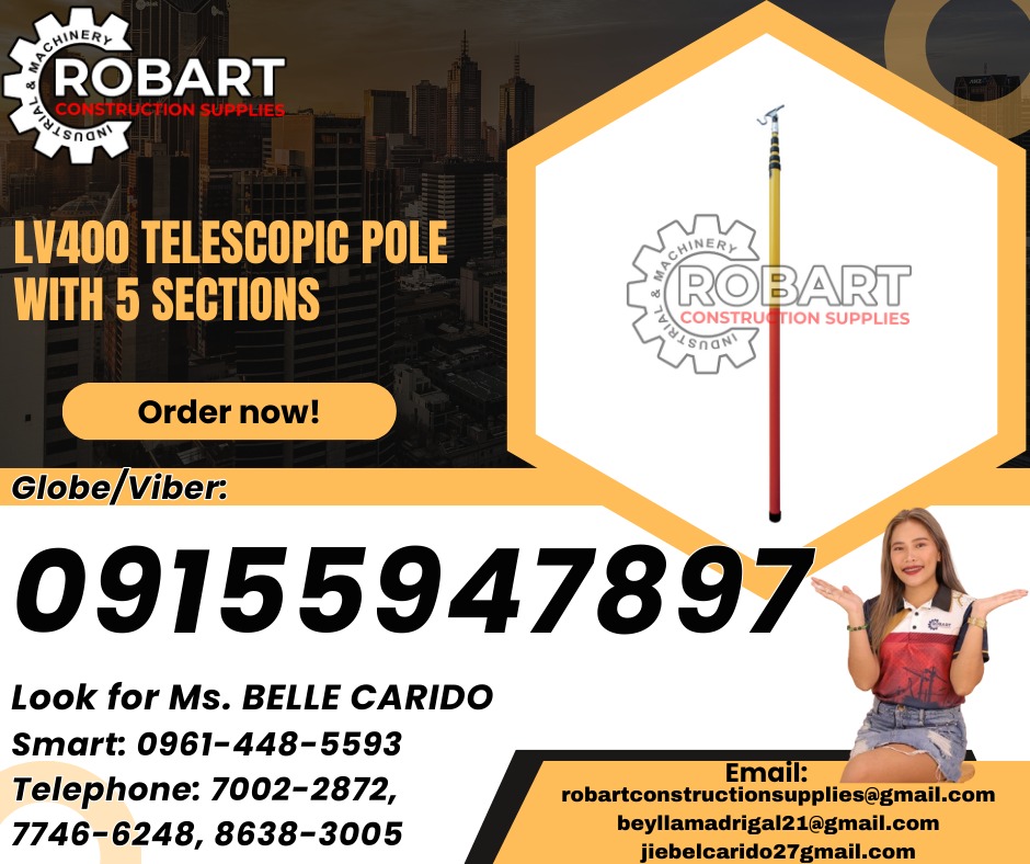 LV400 Telescopic pole with 5 sections, Commercial & Industrial ...