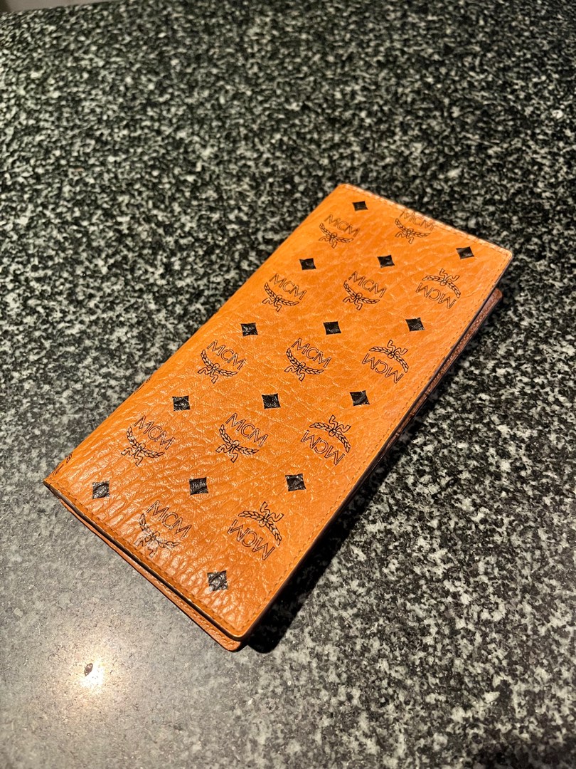 MCM bifold long wallet monogram all pattern camel, Women's Fashion ...
