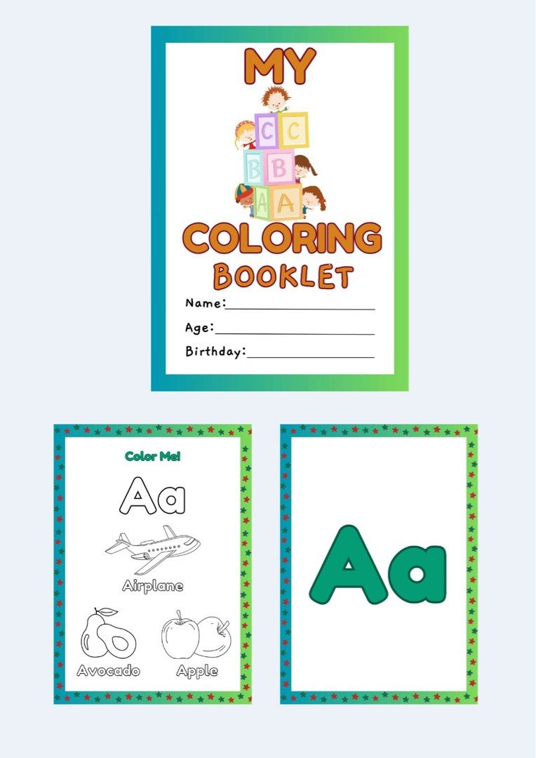 My ABC Coloring Book ( digital product), Hobbies & Toys, Stationery ...