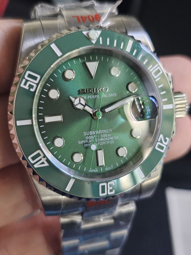 [SALE 🟢] Custom Seiko "Hulk" Submariner 40mm, Men's Fashion, Watches ...
