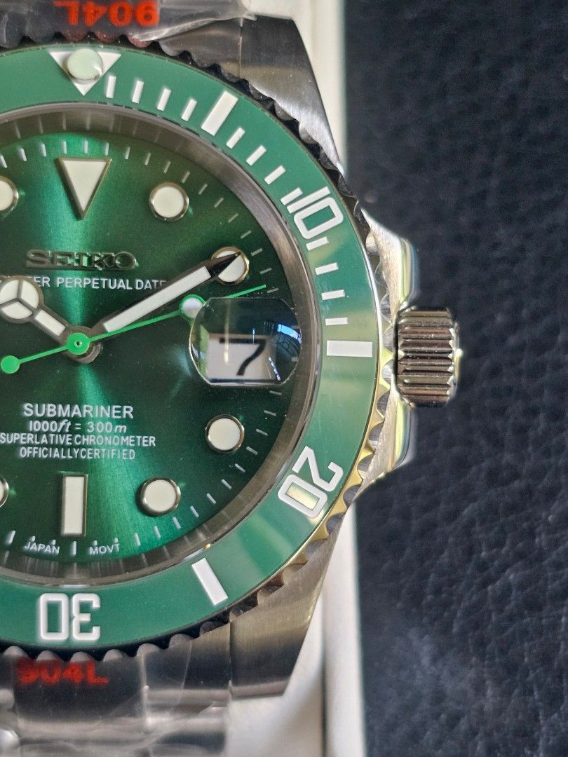 [SALE 🟢] Custom Seiko "Hulk" Submariner 40mm, Men's Fashion, Watches ...