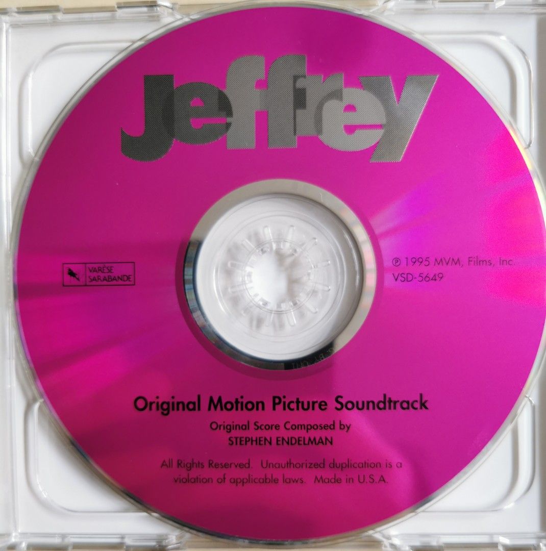 Original Movie Soundtrack: Jeffrey (Made In USA) RARE, Hobbies & Toys ...