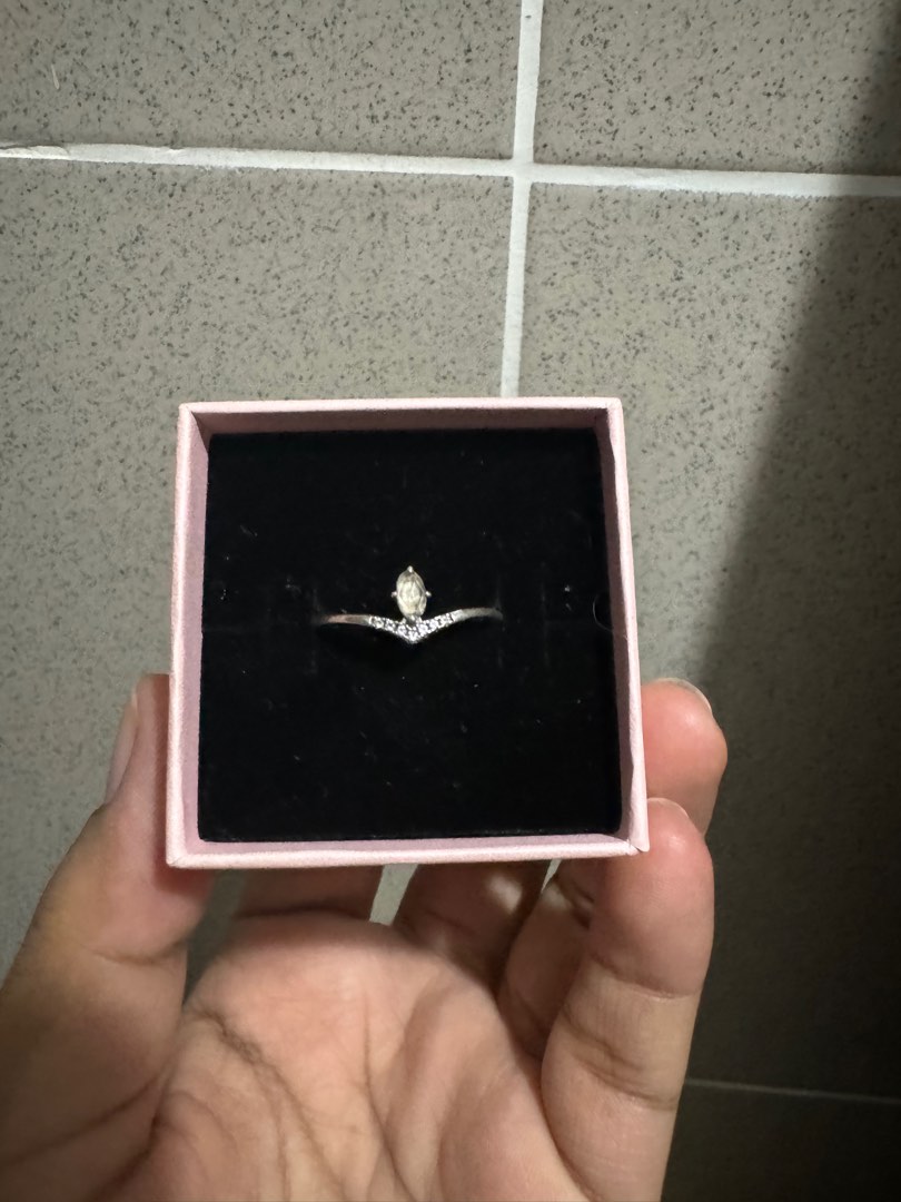 Pandora classic wishbone ring, Women's Fashion, Jewelry & Organisers ...
