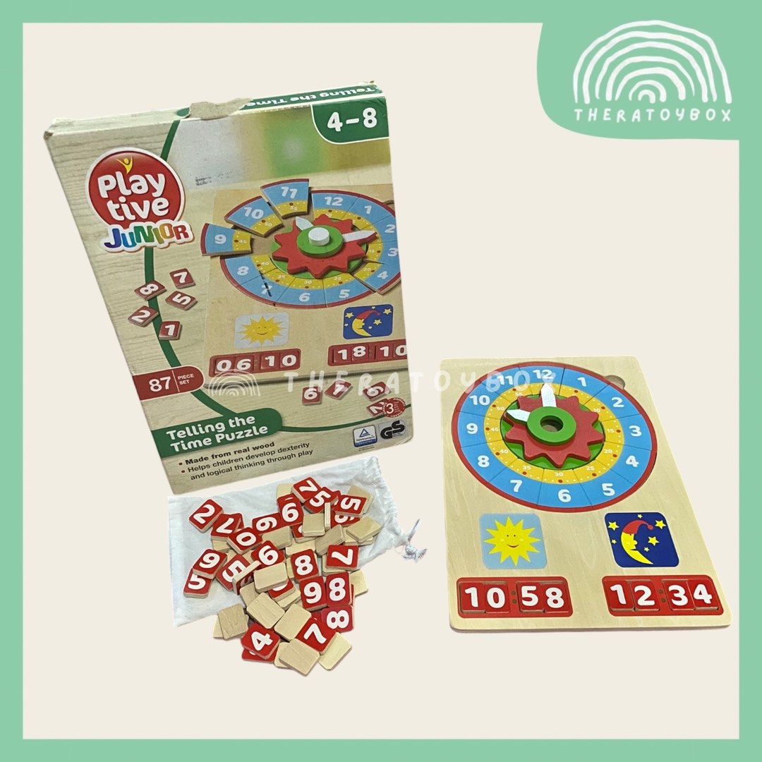 Playtive Junior - Telling the Time Puzzle, Hobbies & Toys, Toys & Games ...