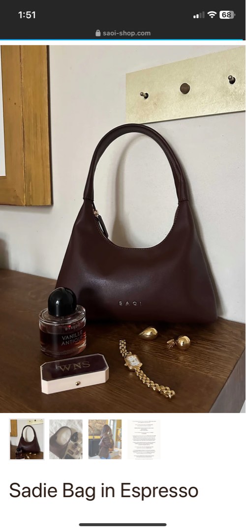 Sadie Bag in Espresso, Luxury, Bags & Wallets on Carousell