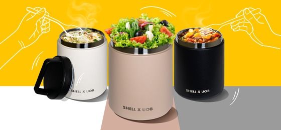 Shell x UOB Oasis Food Flask Stickers Vouchers, Tickets & Vouchers ...