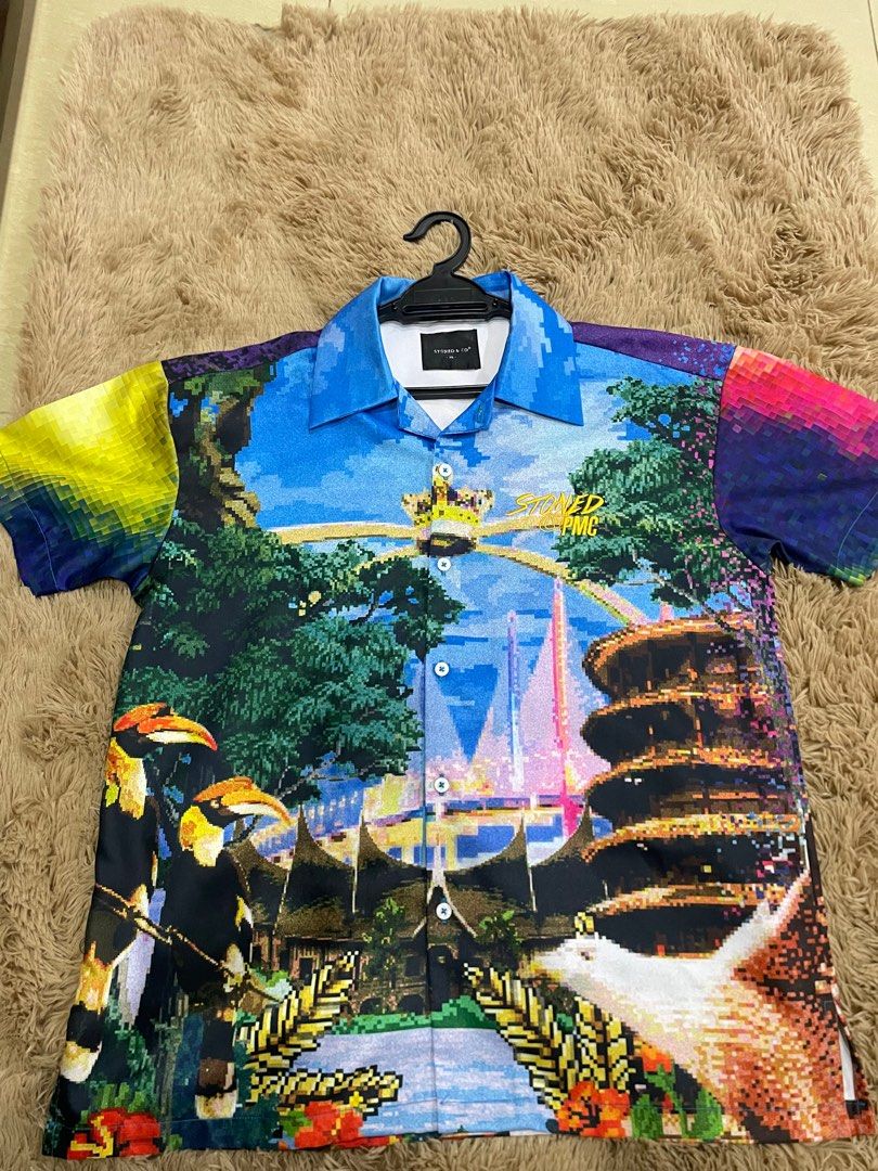 Stoned X PMC Pixel Shirt, Men's Fashion, Activewear on Carousell