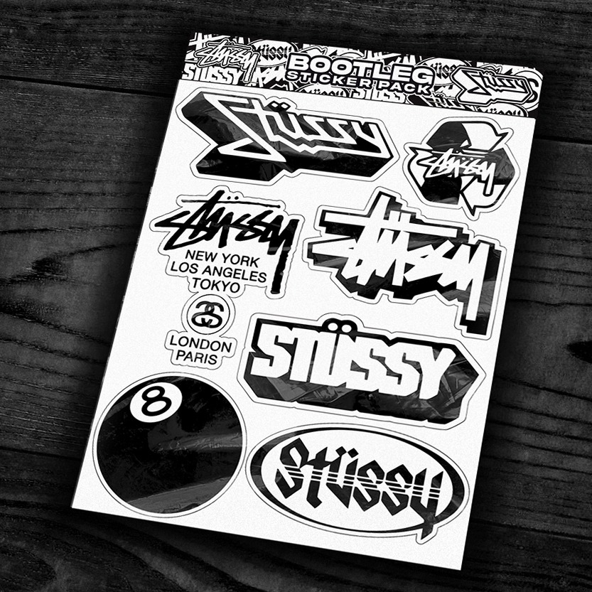 STUSSY Pack 1 - Sticker Pack Brand STUSSY (BOOTLEG), Musik & Media ...