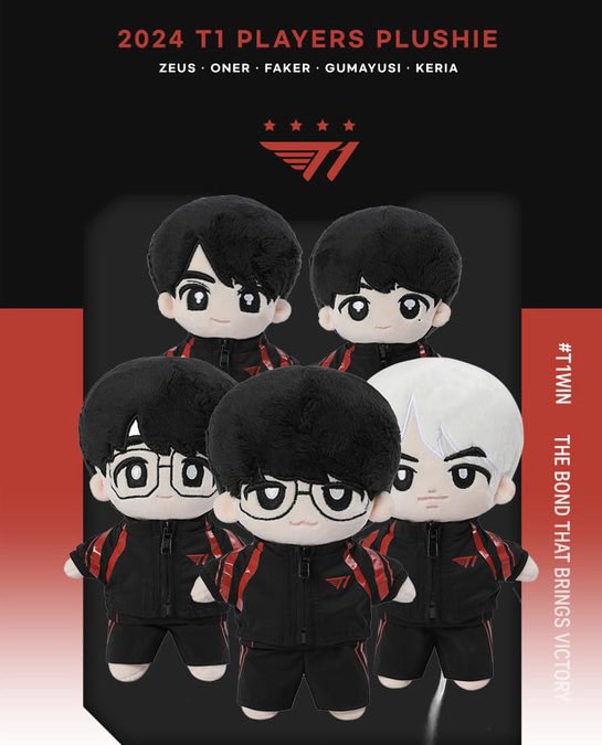 Pre-order 預訂 〗T1 官方周邊 Official Merch MD Plush 公仔 娃娃 FAKER ZEUS ONER ...