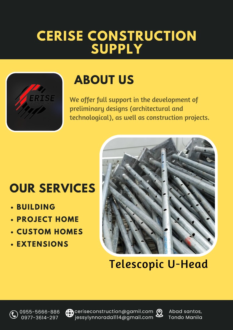 TELESCOPIC U-HEAD, Commercial & Industrial, Construction Tools ...