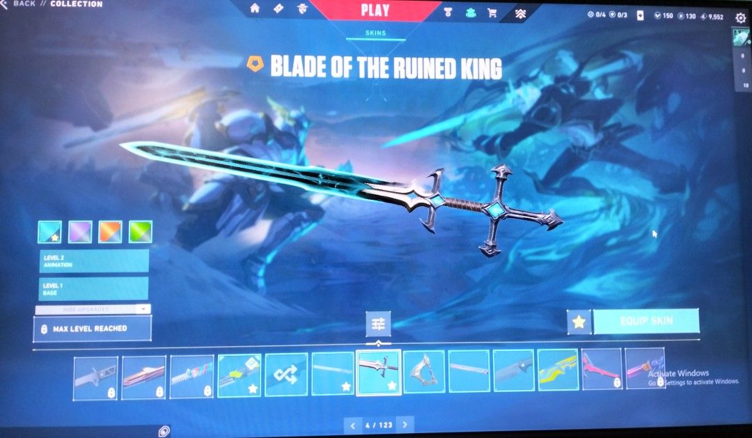 valorant [ plat peak/ ruination bundle/ all skins fully upgraded+ ...