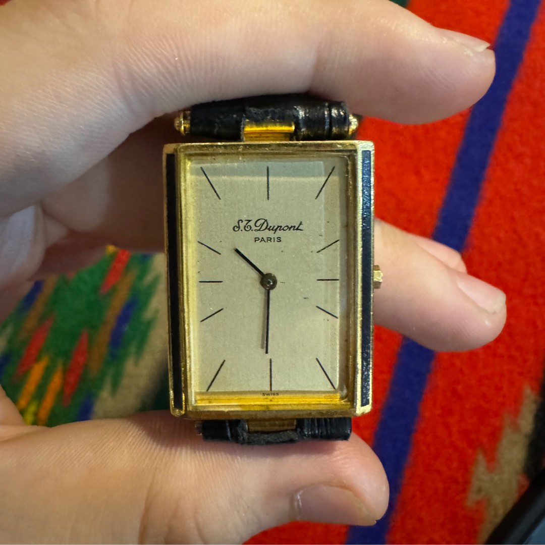 Vintage S.T Dupont Gold Plated Watch, Luxury, Watches on Carousell