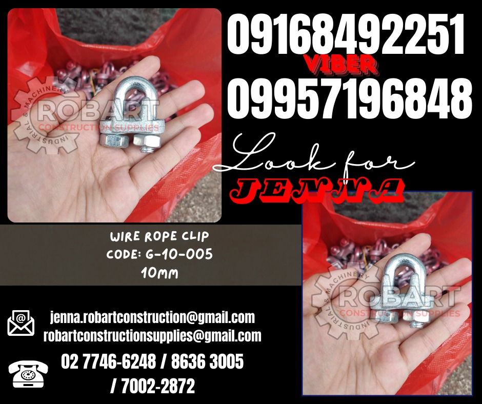 Wire rope clip Code: G-10-005 10mm, Commercial & Industrial ...