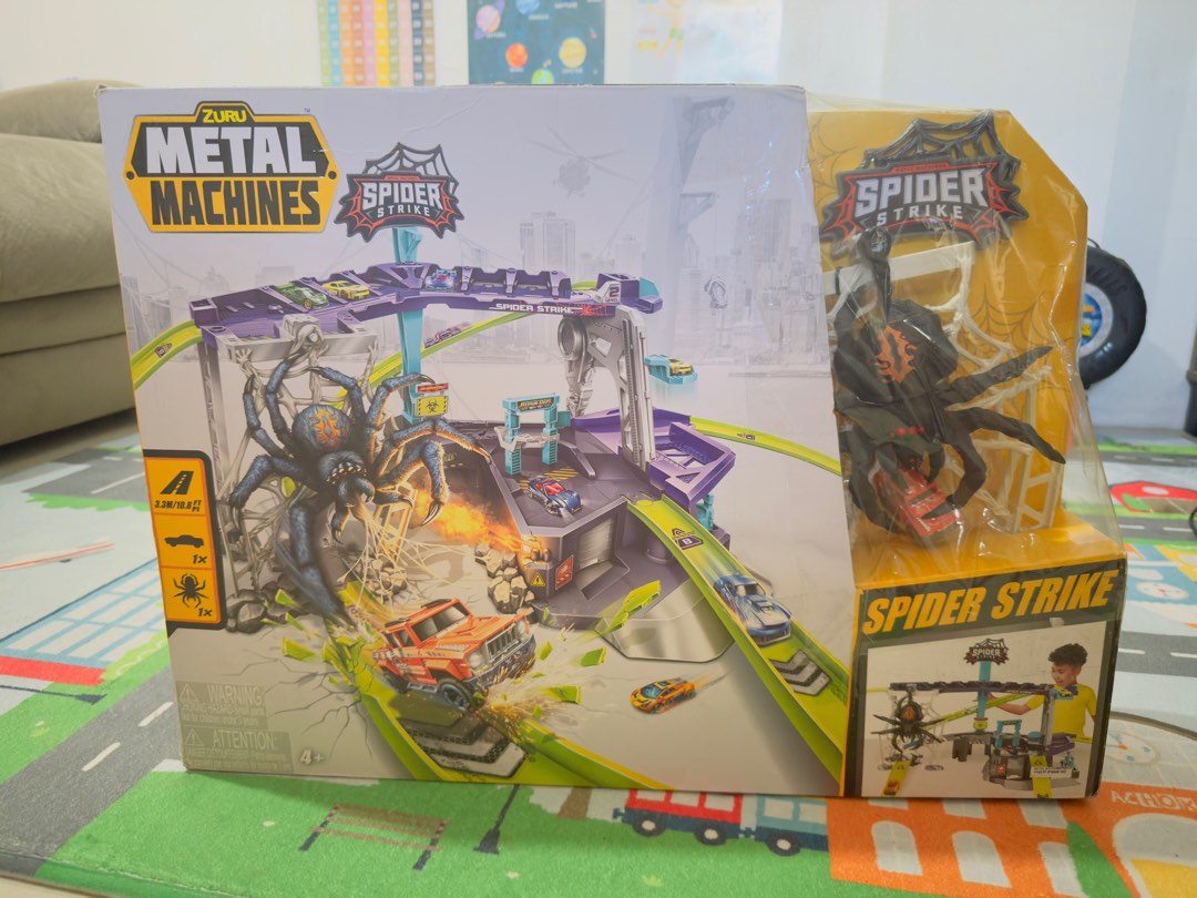 ZURU Metal Machine Spider Strike Playset Big Hotwheels Hot Wheels Car ...
