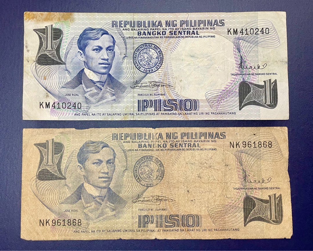 1P RIZAL VINTAGE BANKNOTES 2PCS, Hobbies & Toys, Memorabilia ...