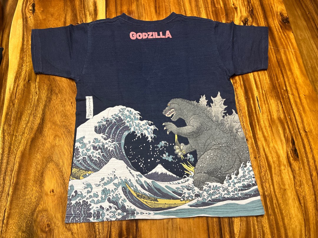 2018 Godzilla T shirt Wave Kanagawa TOHO Officially Licensed, Men's ...