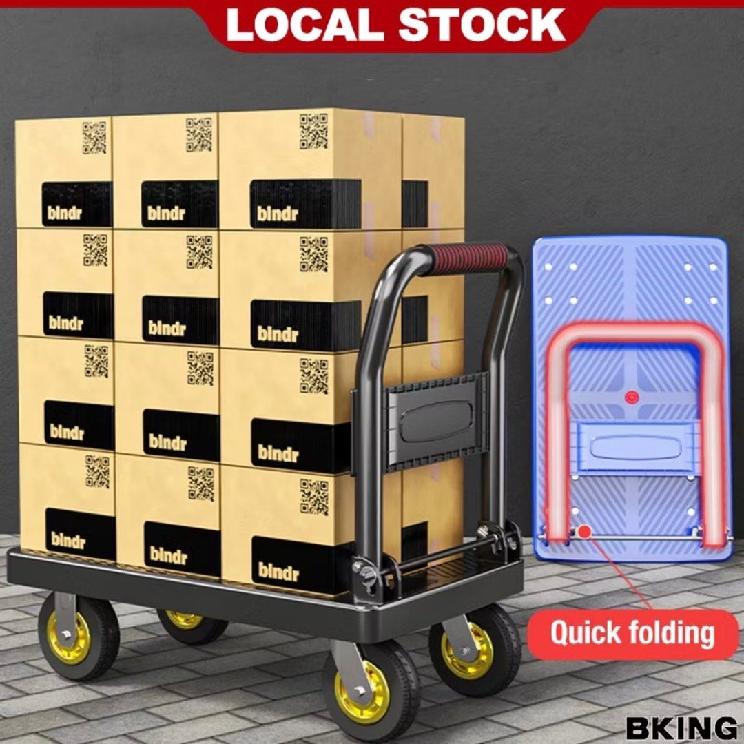 250kg Foldable Platform Trolley Cart | Grocery Trolley | Warehouse ...