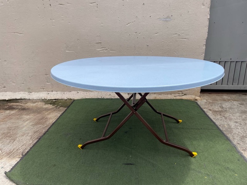 3VPT-R5-B NEW * Meja Bulat Lipat Plastik 3V 5 Feet Round Plastic ...