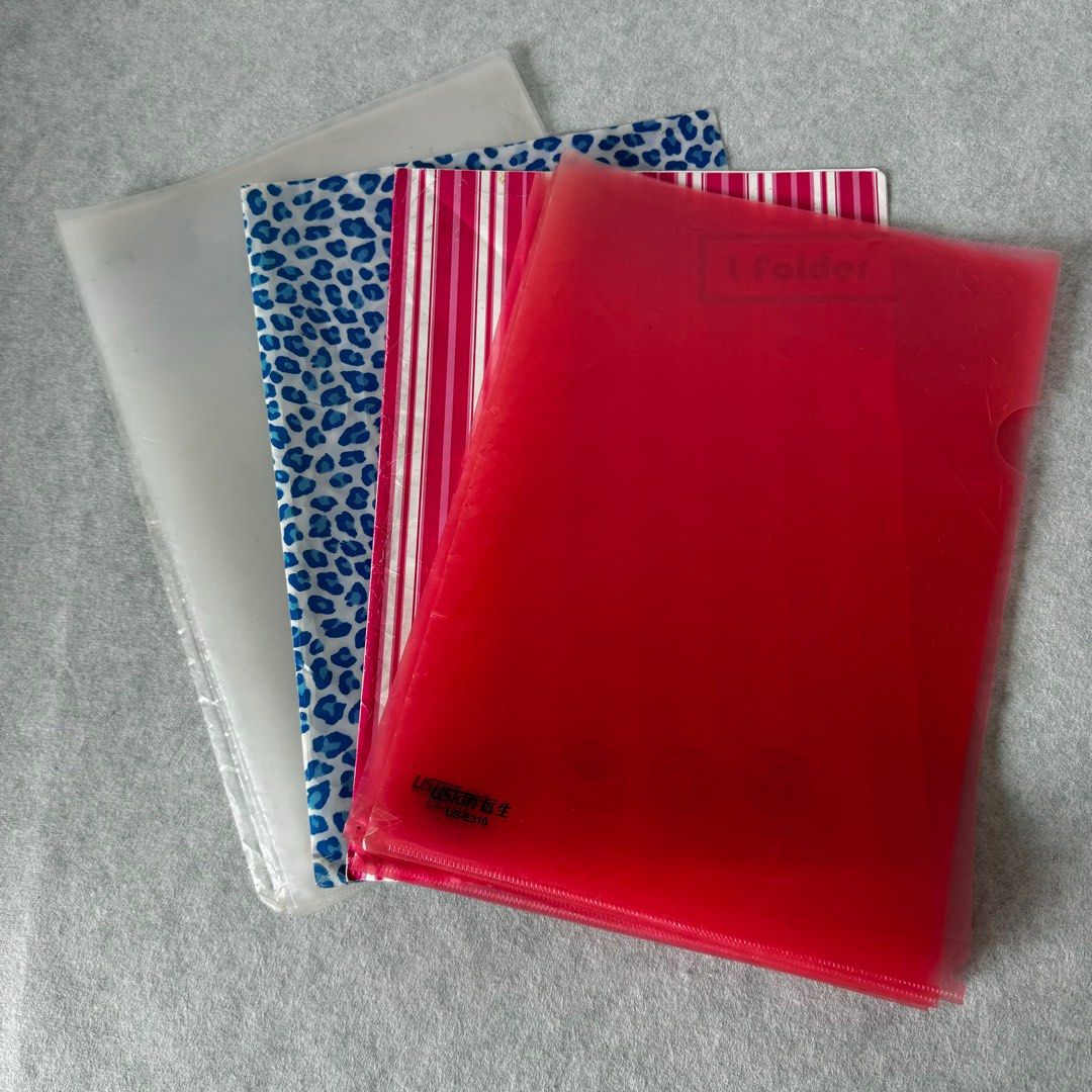 A4 folder file transparent stationery paper / small mini notebook buku ...