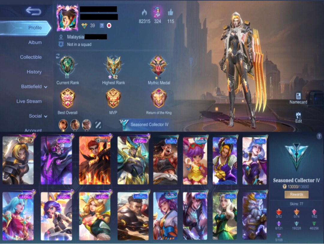 Acc MLBB, Video Gaming, Video Games, Others on Carousell