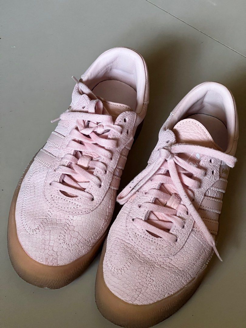 ADIDAS Samba Originals Women Pink Snake Skin Textured Samba Rose ...