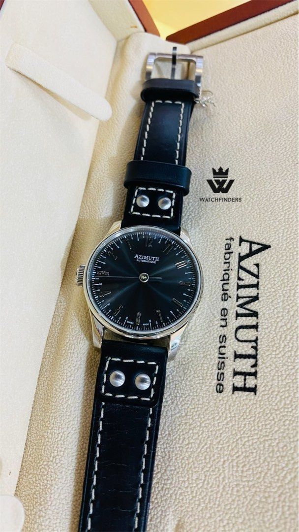 Azimuth Retrograde Black - Unique Timepiece with Reverse Movement, Men ...