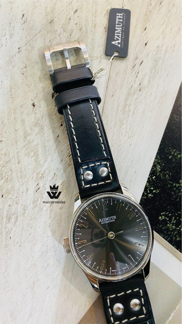 Azimuth Retrograde Black - Unique Timepiece with Reverse Movement, Men ...