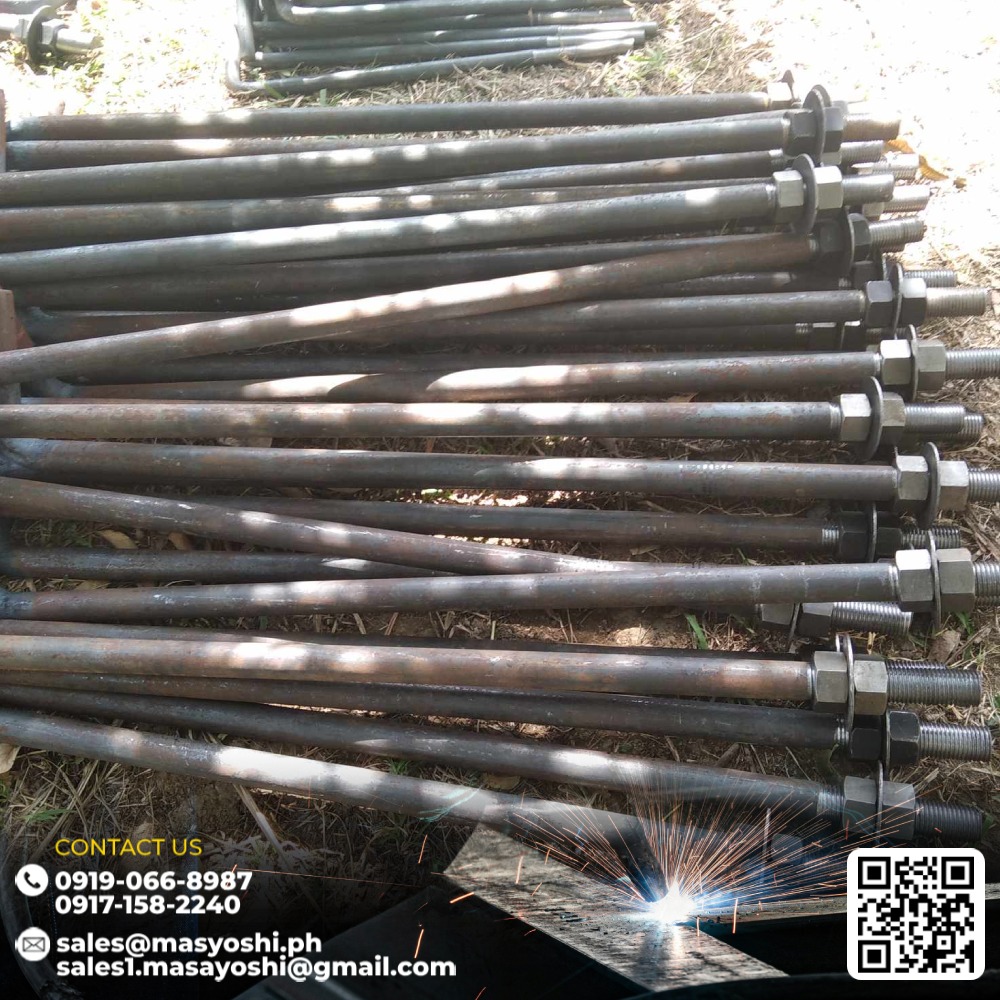 Baseplate | Anchor Bolt | Stiffener | Mild Steel Plate | Threaded Rond | Rod | Base plate ...