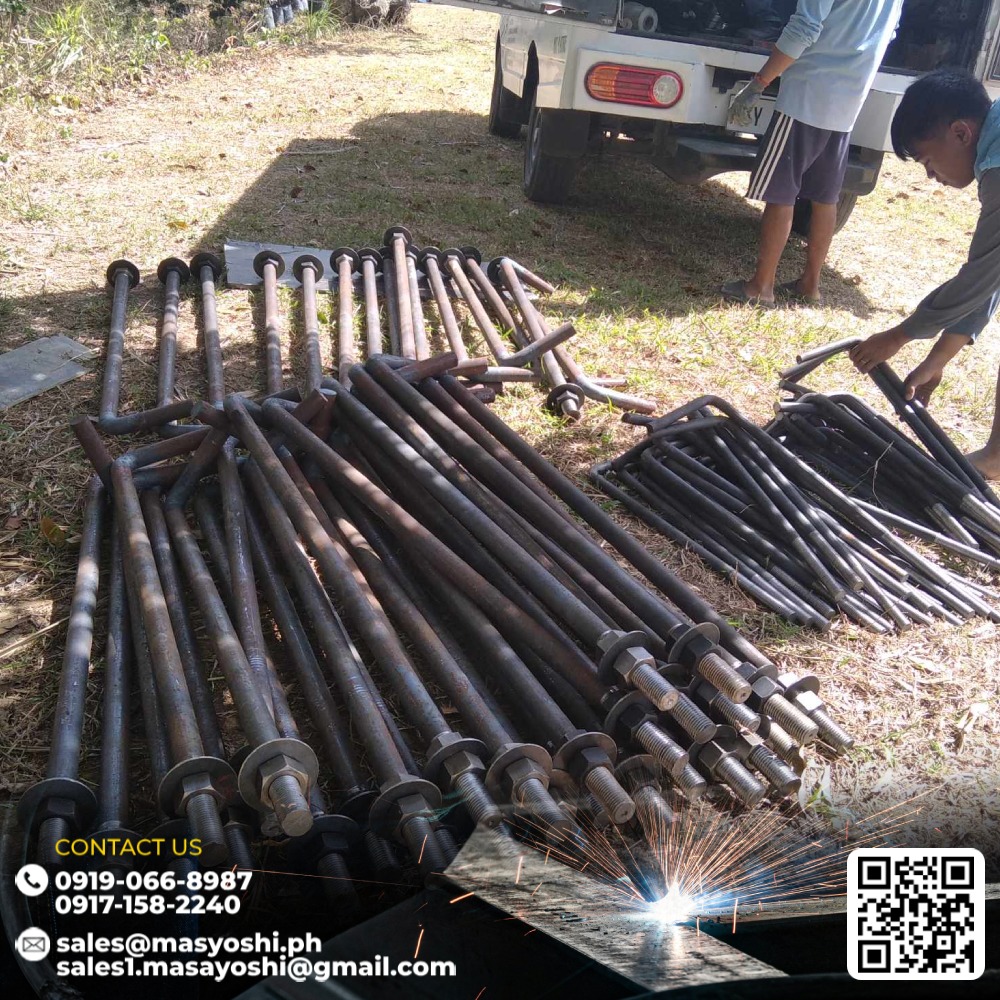 Baseplate | Anchor Bolt | Stiffener | Mild Steel Plate | Threaded Rond | Rod | Base plate ...