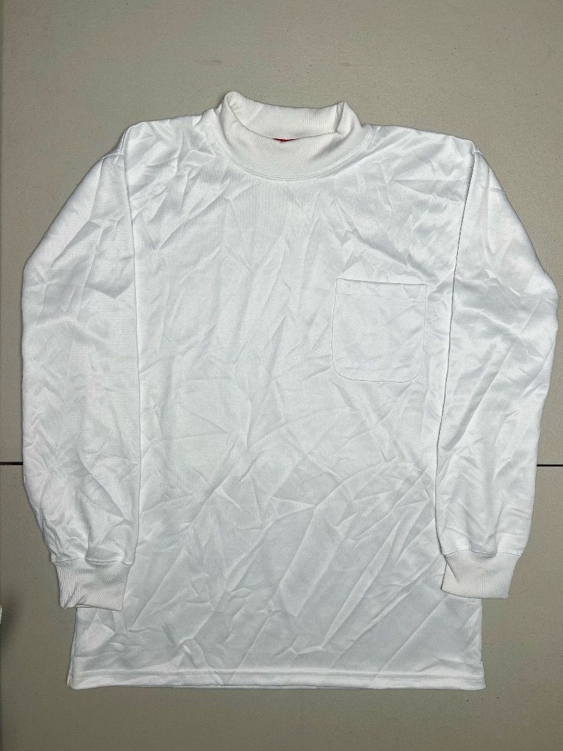 Big Run Turtle Neck Plain White Long Sleeves (M), Men's Fashion, Coats ...