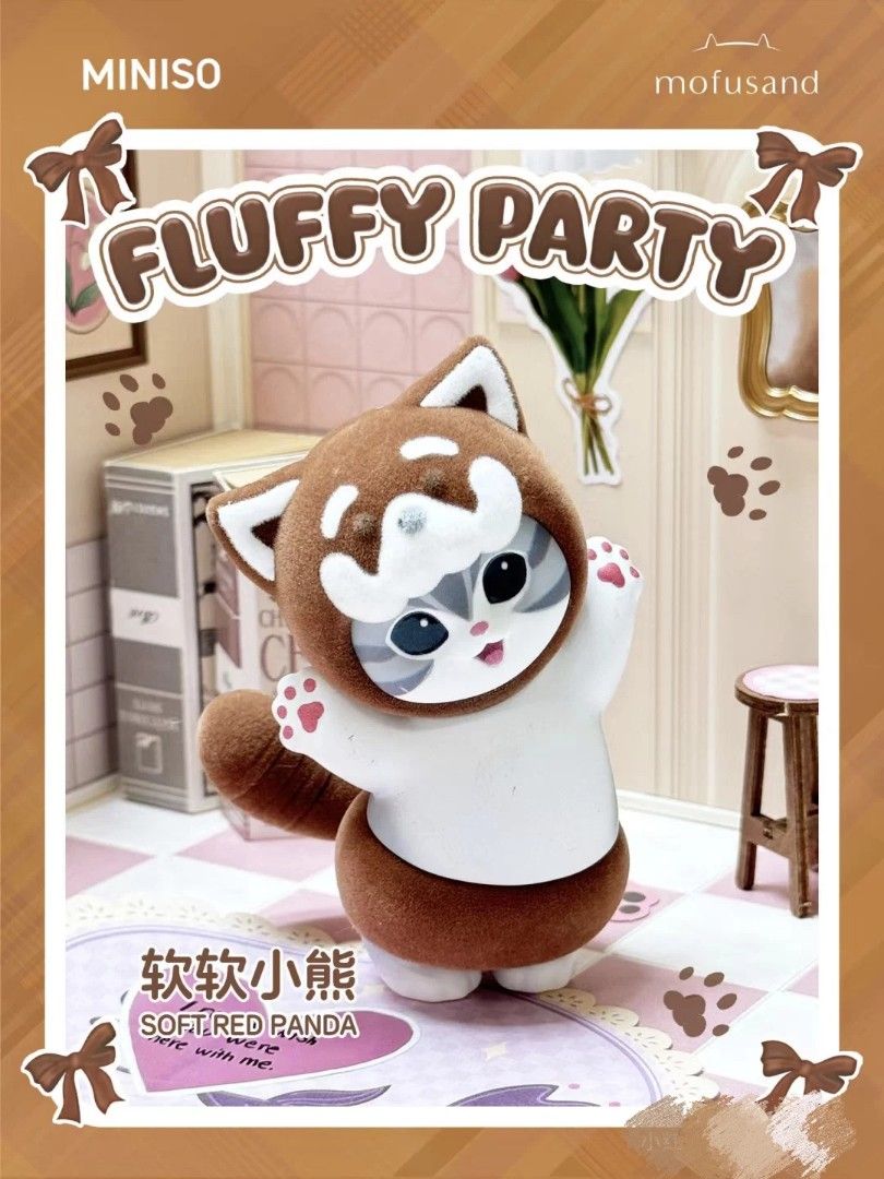 [BRAND NEW! MINISO X MOFUSAND] MOFUSAND FLUFFY PARTY SERIES FULL SET ...