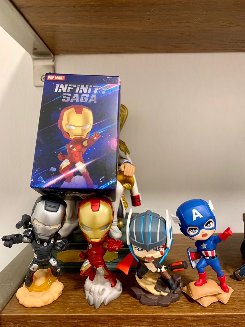 Bundle all Pop mart marvel avengers with box n card ironman war machine ...