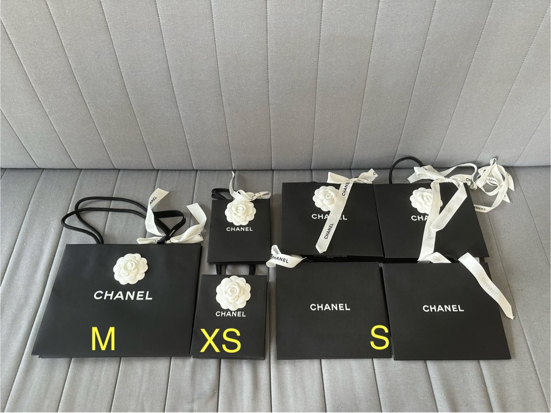 Chanel paper bags, Luxury, Bags & Wallets on Carousell