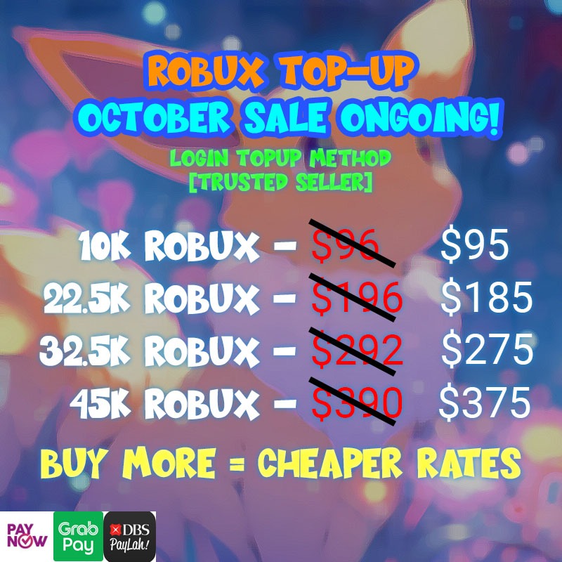 [CHEAPEST] Safest | NO TAX REQUIRED |Roblox Robux Top-Up | Login Method ...