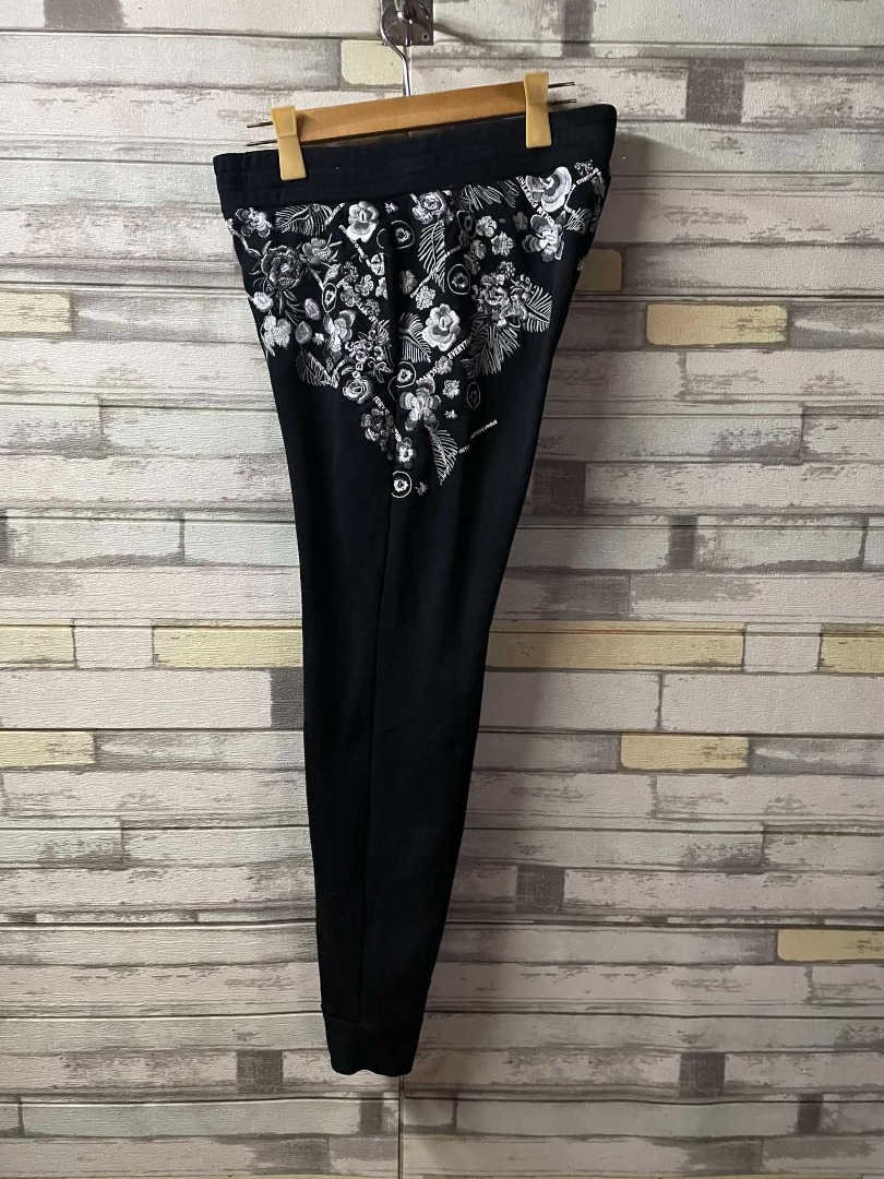 Evisu Flower Embroid Design Black Jogger, Men's Fashion, Bottoms ...