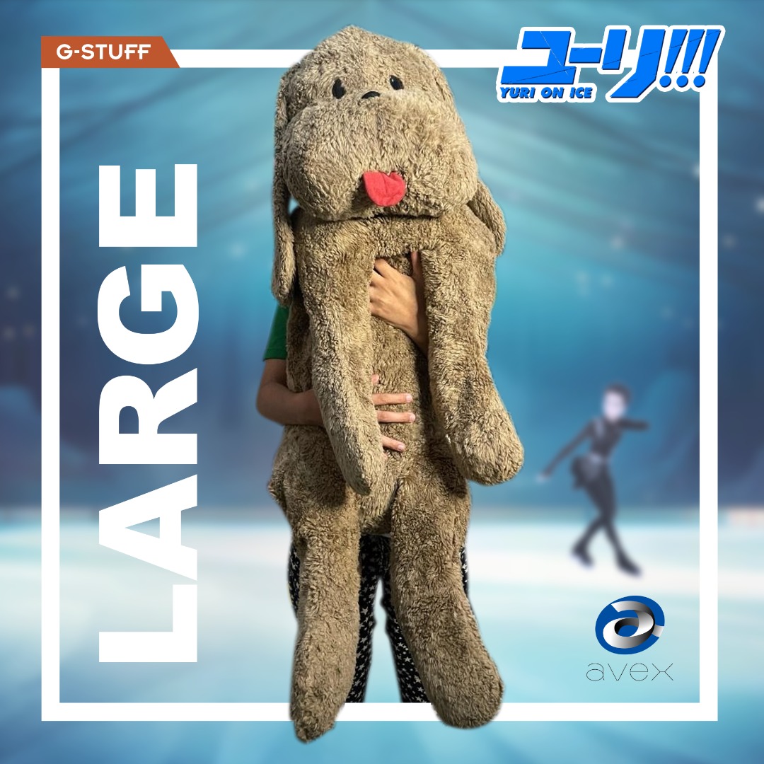 Giant/ Life-size 41-Inch Makkachin Poodle Dog Yuri on Ice Anime Plush ...