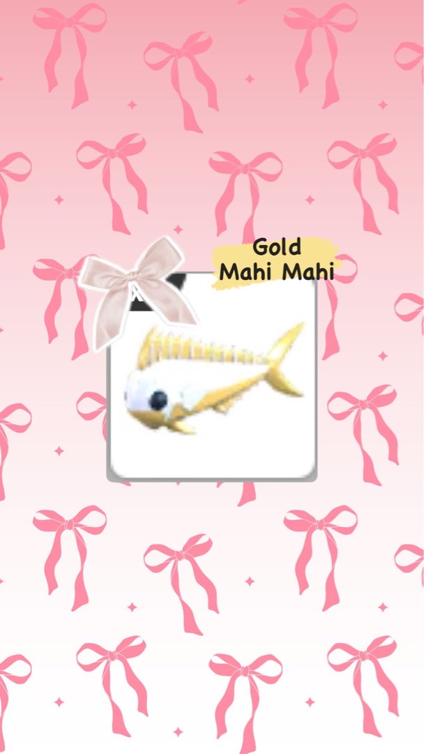 Gold Mahi Mahi Adopt Me, Video Gaming, Video Games, Others on Carousell