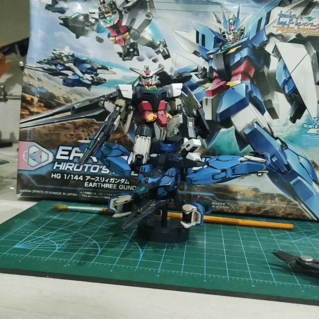 HG Earthree gundam custom, Hobbies & Toys, Collectibles & Memorabilia ...